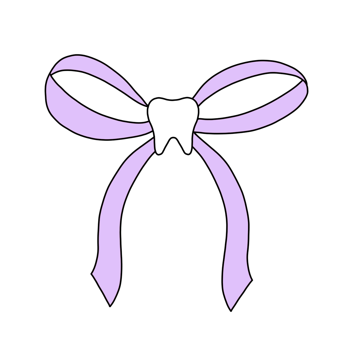 Tooth Bow Sticker – lovely32