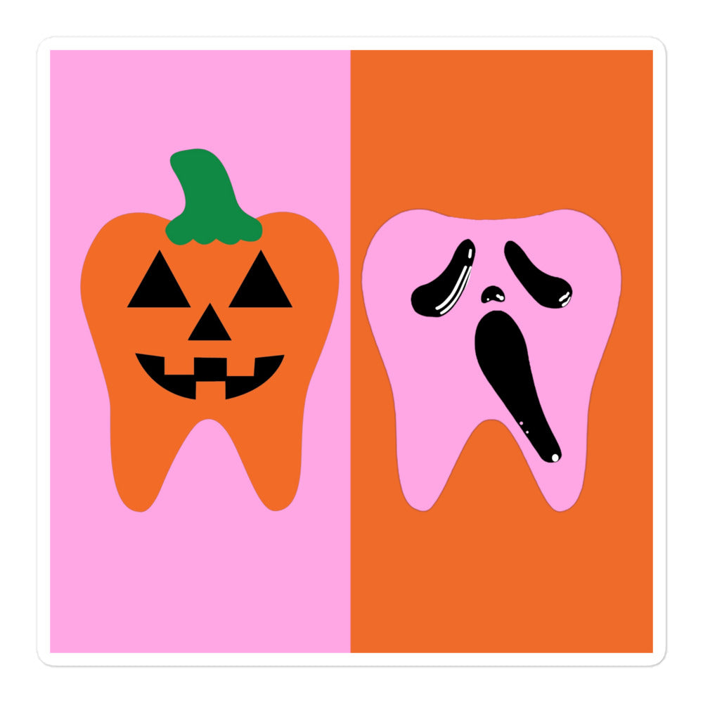 Jack-o'-lantern Tooth & Scream Ghostface Tooth Sticker – lovely32